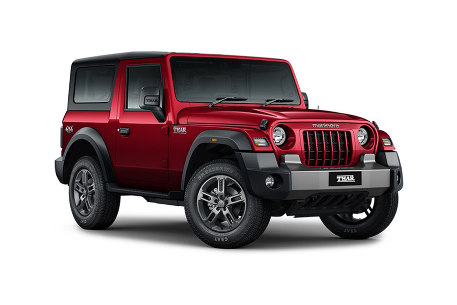 Mahindra Thar Tango Red Colour - Tango Red Thar Price