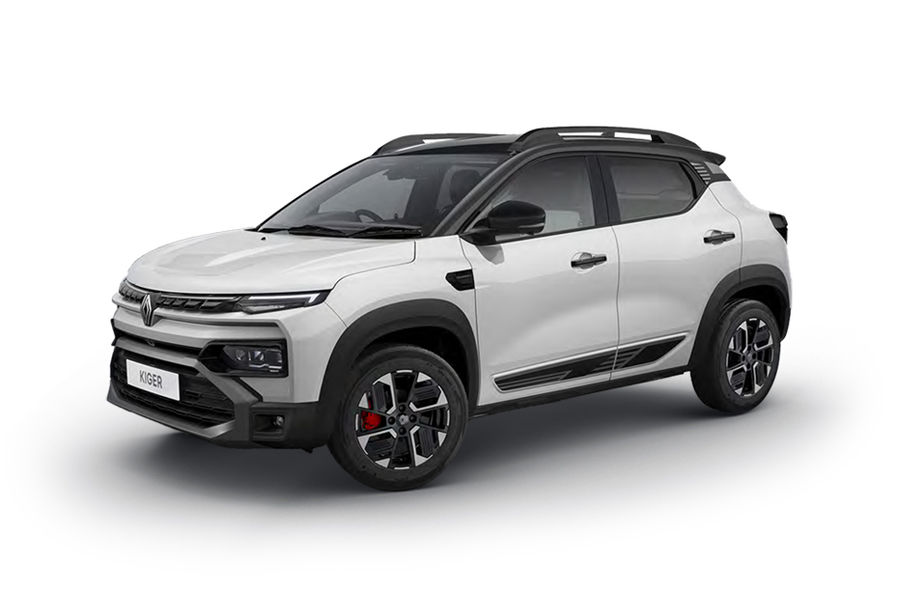 Renault Kiger Ice Cool White With Mystery Black Colour - Ice Cool White ...