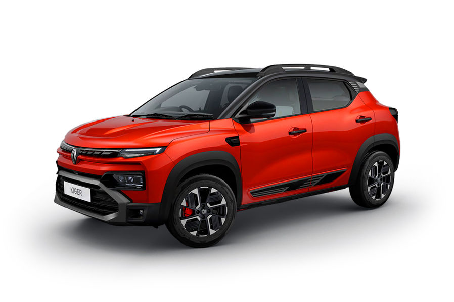 Renault Kiger Radiant Red With Mystery Black Colour - Radiant Red With ...