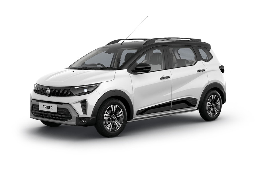Renault Triber Ice Cool White With Mystery Black Roof Colour - Ice Cool ...
