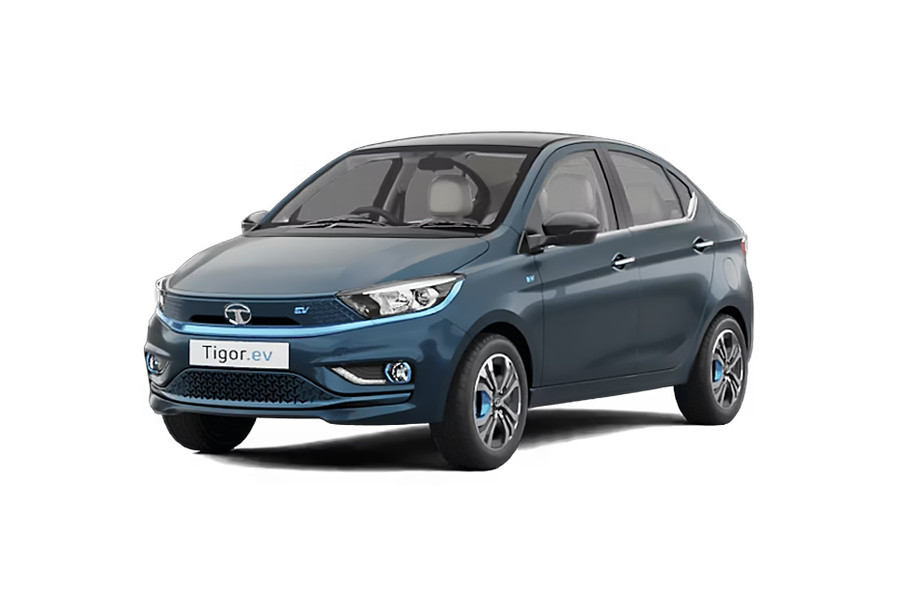 Tata Tigor EV Signature Teal Blue With Dual Tone Colour - Signature ...