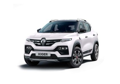 Renault Kiger RXT AMT Opt DT in Ice Cool White With Black Roof - CarDekho