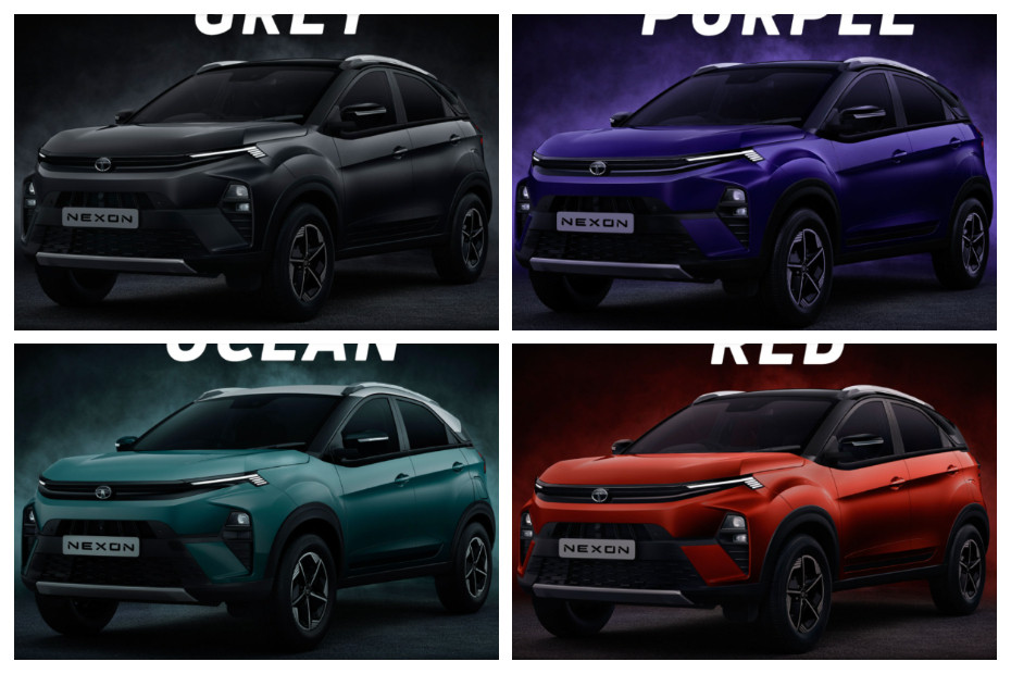 Tata Nexon Facelift Variant-Wise Powertrains And Colour Options ...