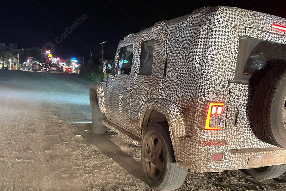Mahindra Thar 5-door Spied With Production-ready Taillights Ahead Of ...