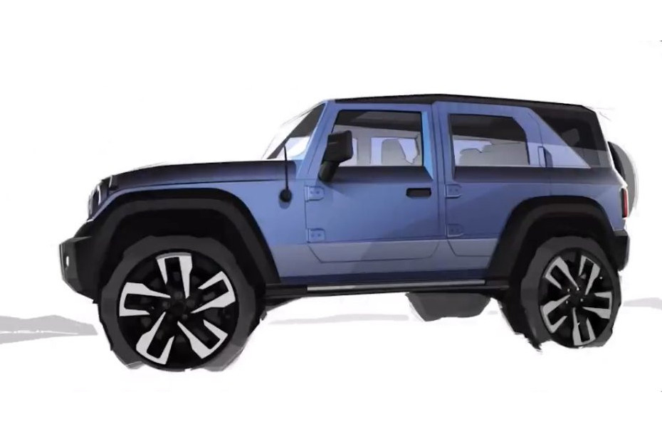 5 Door Mahindra Thar Roxx Design Sketches vs Reality: How The New ...