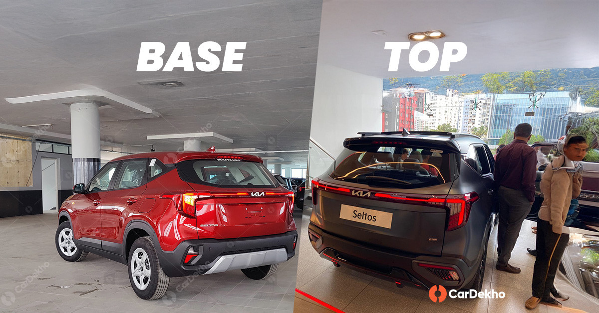 Kia Seltos Base-spec HTE(O) Variant vs Top-spec X-line Variant Compared ...