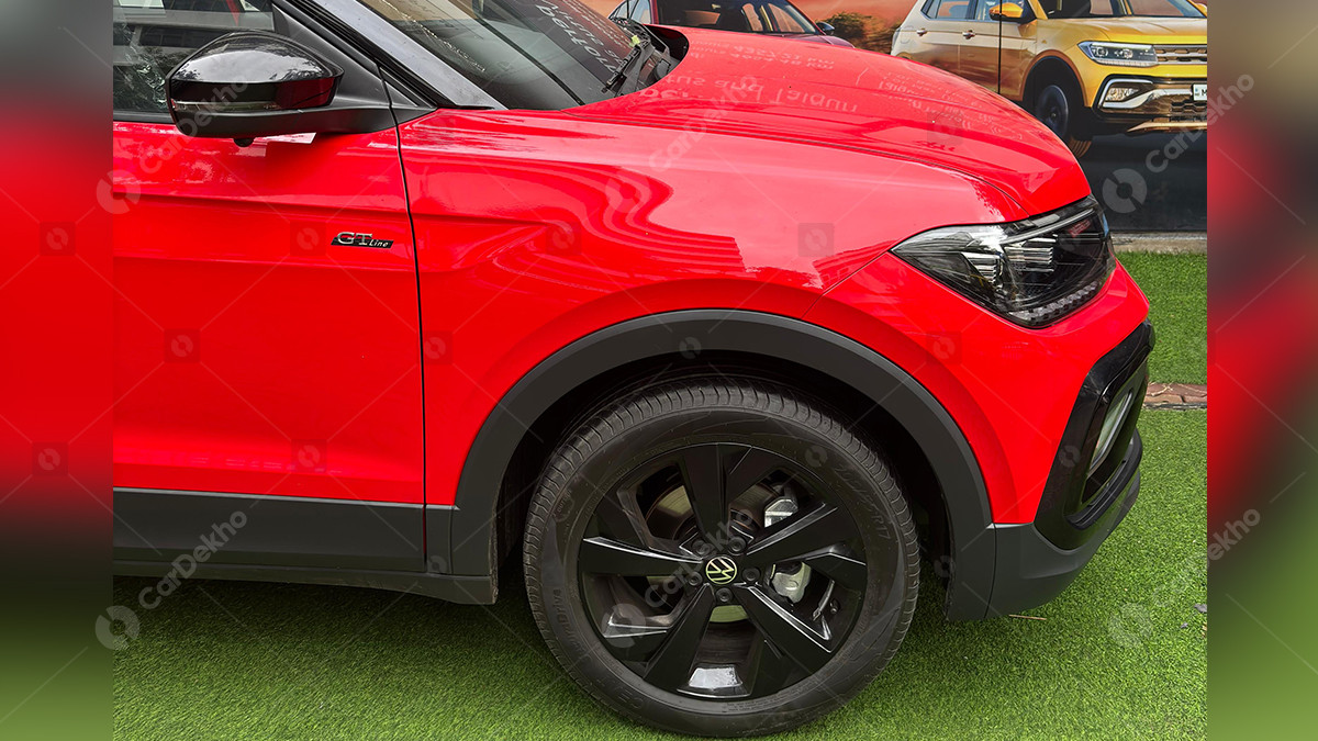 Volkswagen Taigun GT Line's Flash Red Colour Arrives At Dealerships ...