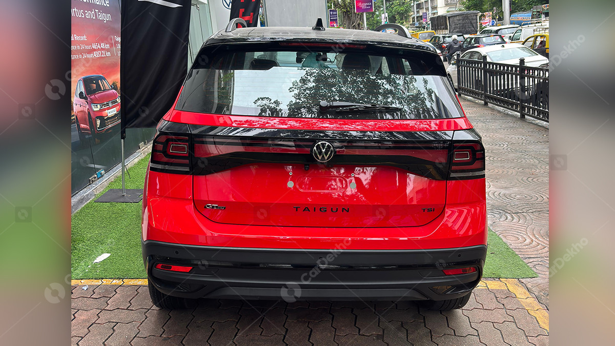 Volkswagen Taigun GT Line's Flash Red Colour Arrives At Dealerships ...
