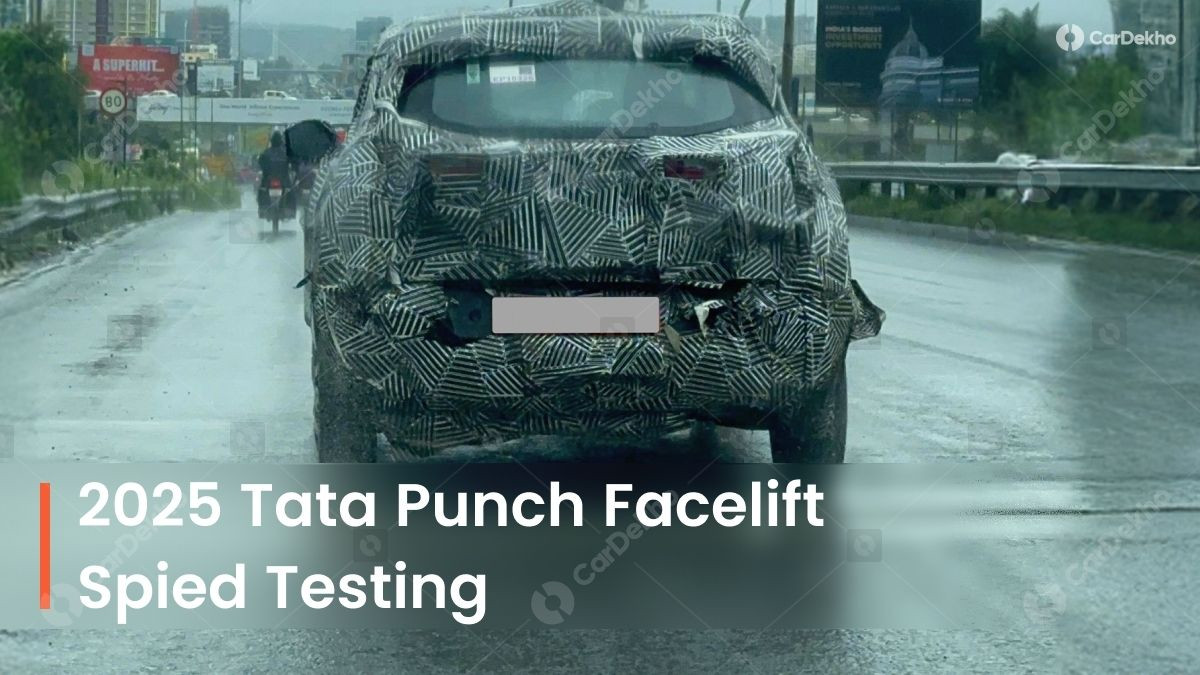 2025 Tata Punch Facelift Spied Testing, Rear Design Spotted: Here’s ...