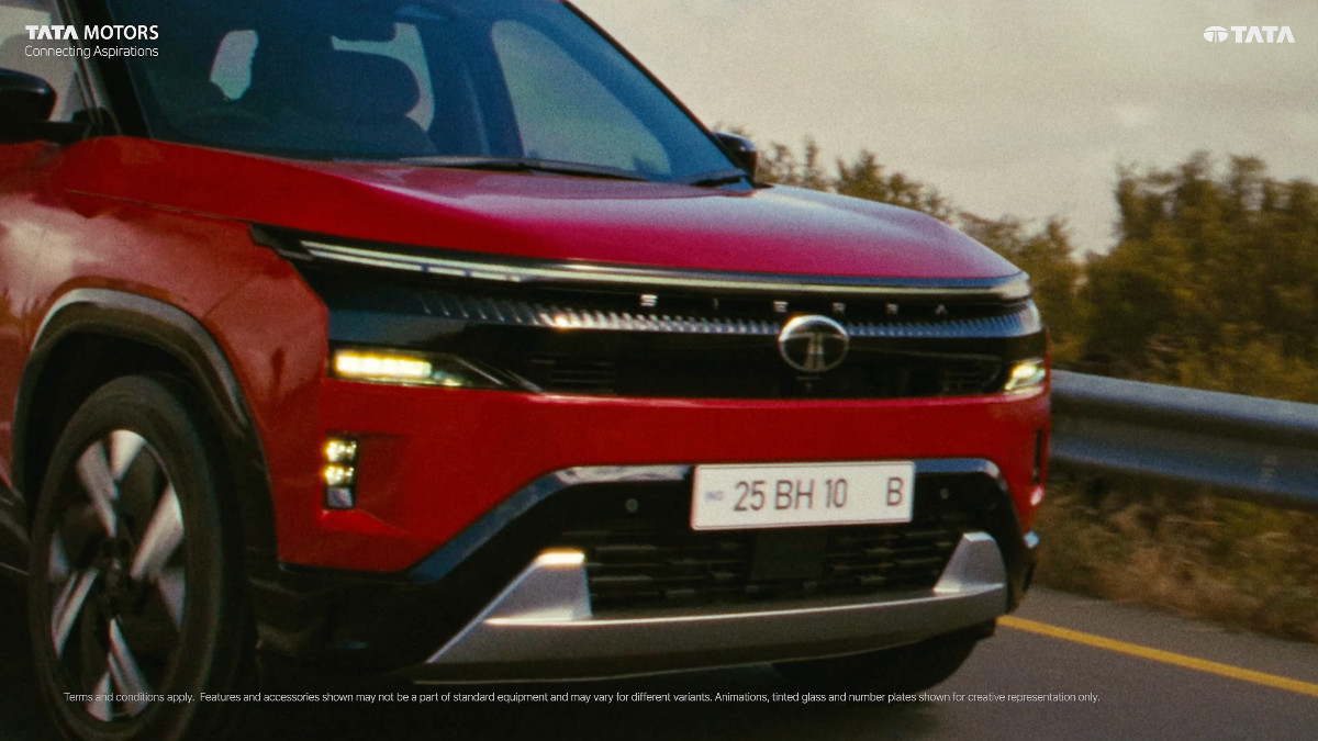 2025 Tata Sierra Key Features TEASED Alongside A New Red Colour Option ...