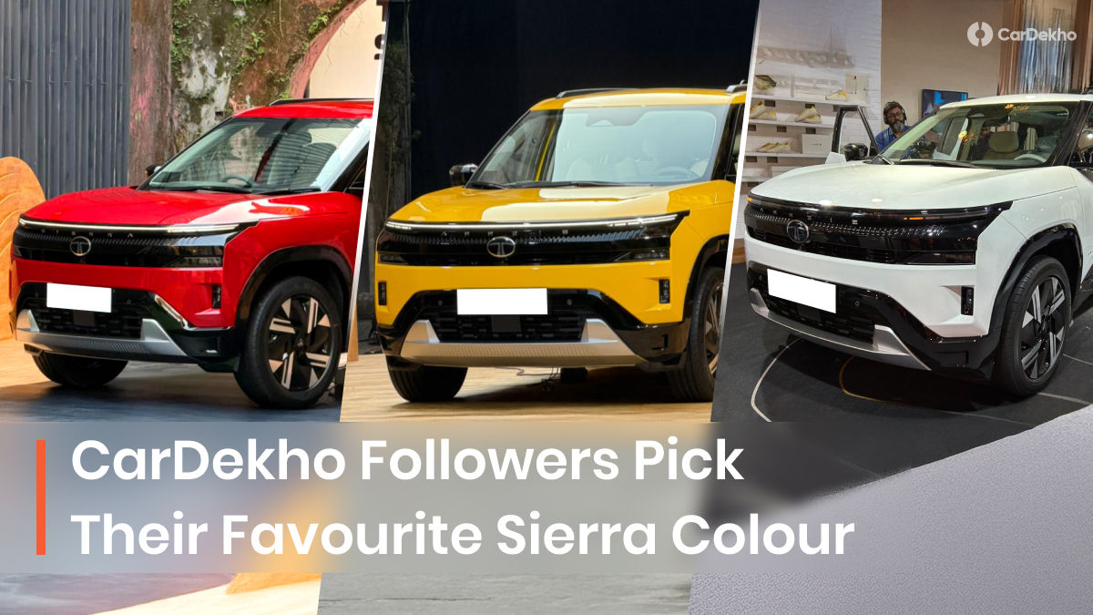 CarDekho Instagram Poll: Here’s The 2025 Tata Sierra Colour Options ...