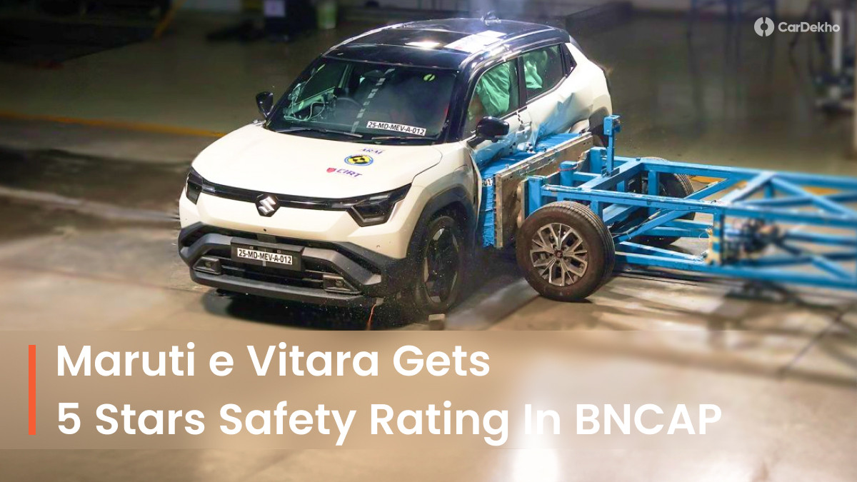 2025 Maruti e Vitara Scores 5 Stars In Bharat NCAP Crash Test ...