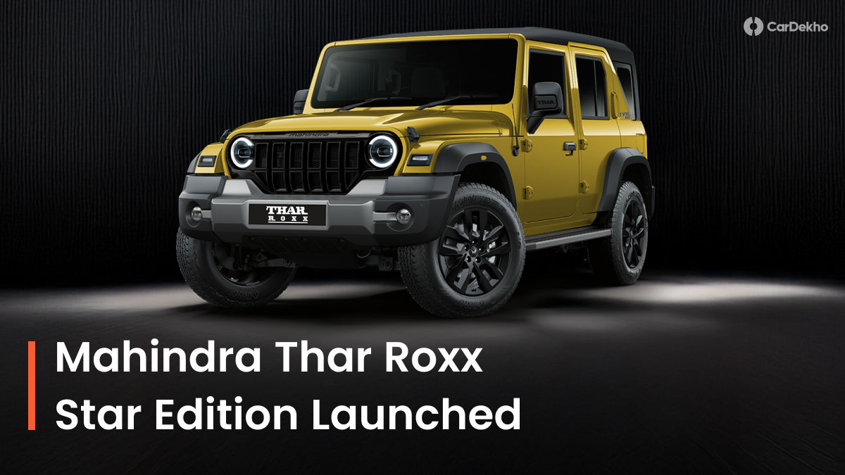 Mahindra Thar Roxx Star Edition Launched At Rs 16.85 Lakh: Gets ...